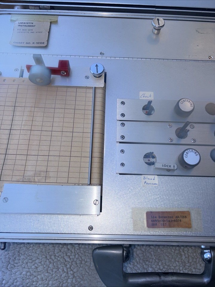 Vintage Stoelting Polygraph Lie Detector Test Machine uss 2f military ...