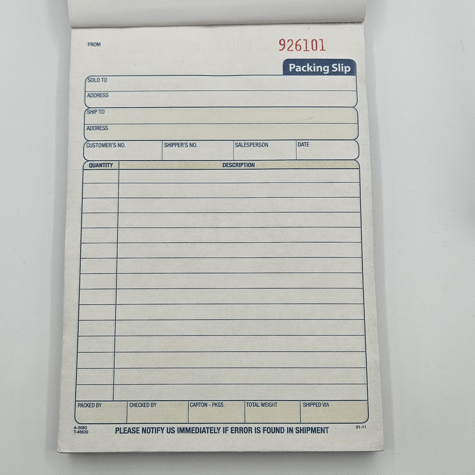 Lot of 2 Adams Packing Slip Books 3-Part Carbonless Forms 50 Sets Each ...