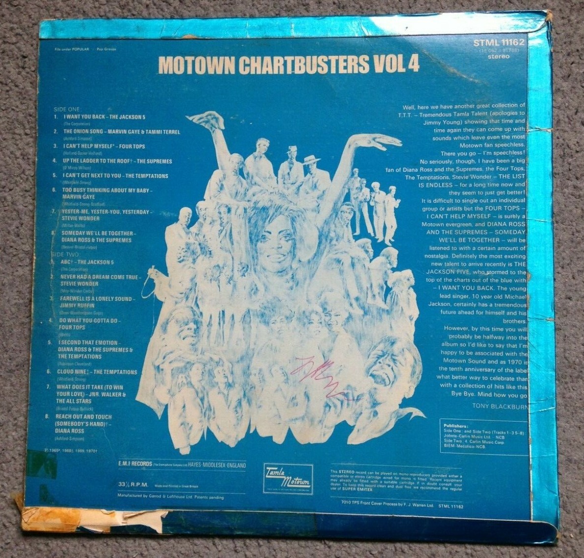 VARIOUS - Motown Chartbusters Vol. 4 (1970) Vinyl LP (STML 11162) Funk ...