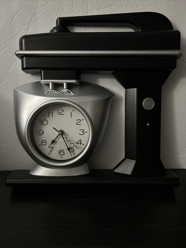 Mixer Wall Mount Clock Battery Operated Black Silver Tested Works Great ...