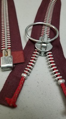 USA/Vtg 1965/"CONMAR"RING ZIPPER#10SEPARATING/Metal20"ALUMINUM/PLUM ...