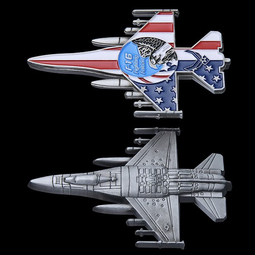 1pcs US Air Force F-16 Fighter Jet Commemorative Challenge Coin ...