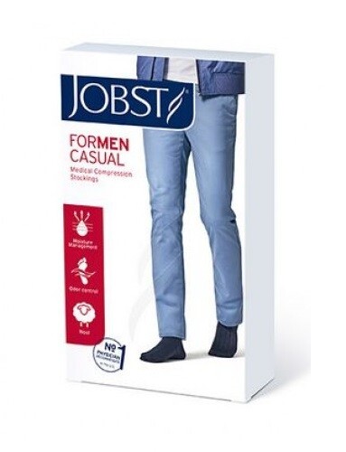 Jobst for Men Casual Knee High Compression Socks 15-20mmHg Black Large ...