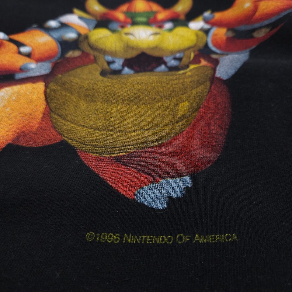 Vintage Super Mario SweatShirt Bowser Nintendo 64 Video Game 90s Super ...