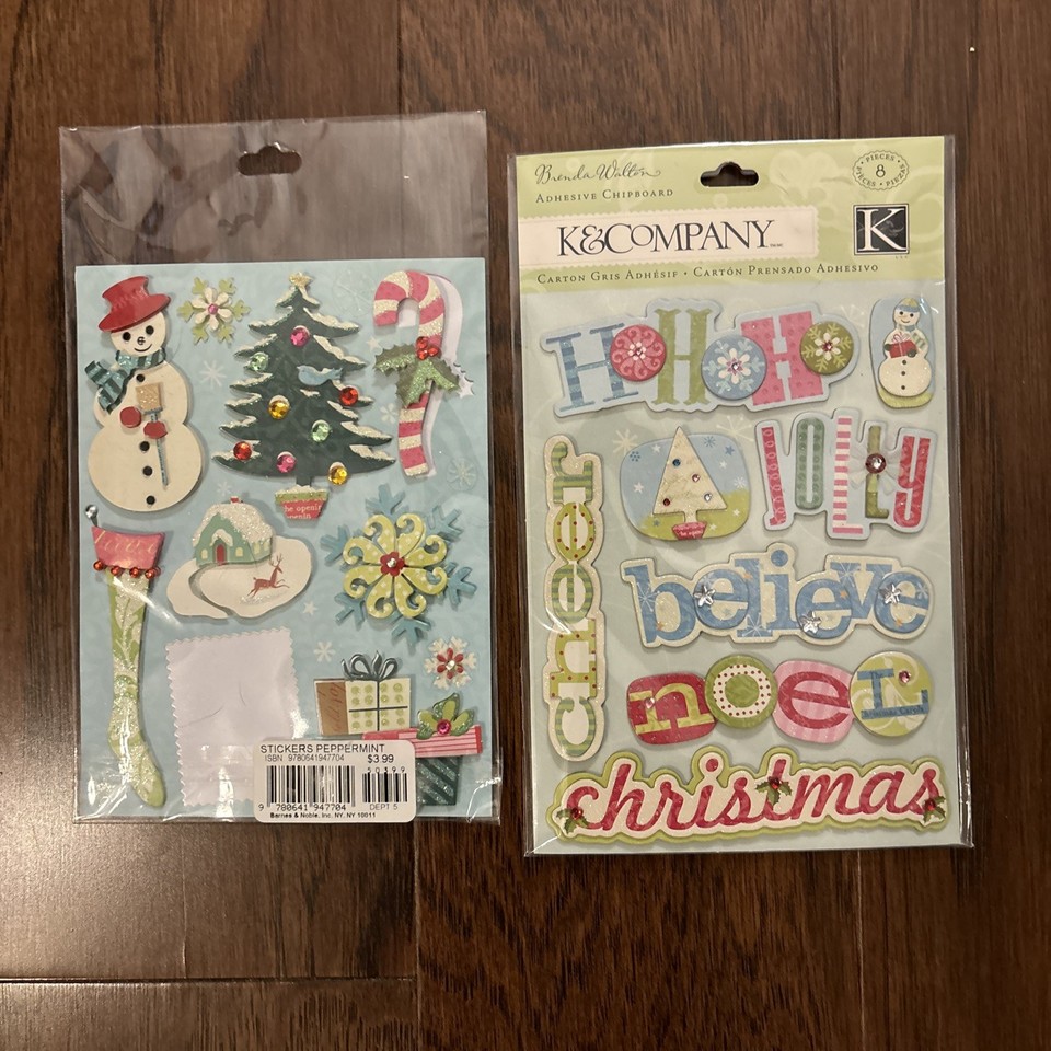 Assorted Scrapbooking Stickers/Cardstock Embellishments Christmas ...
