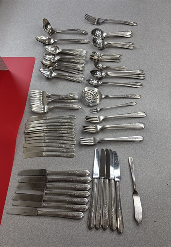 Nobility Plate ROYAL ROSE Lot of 108 Pieces Silverplate Unpolished | eBay