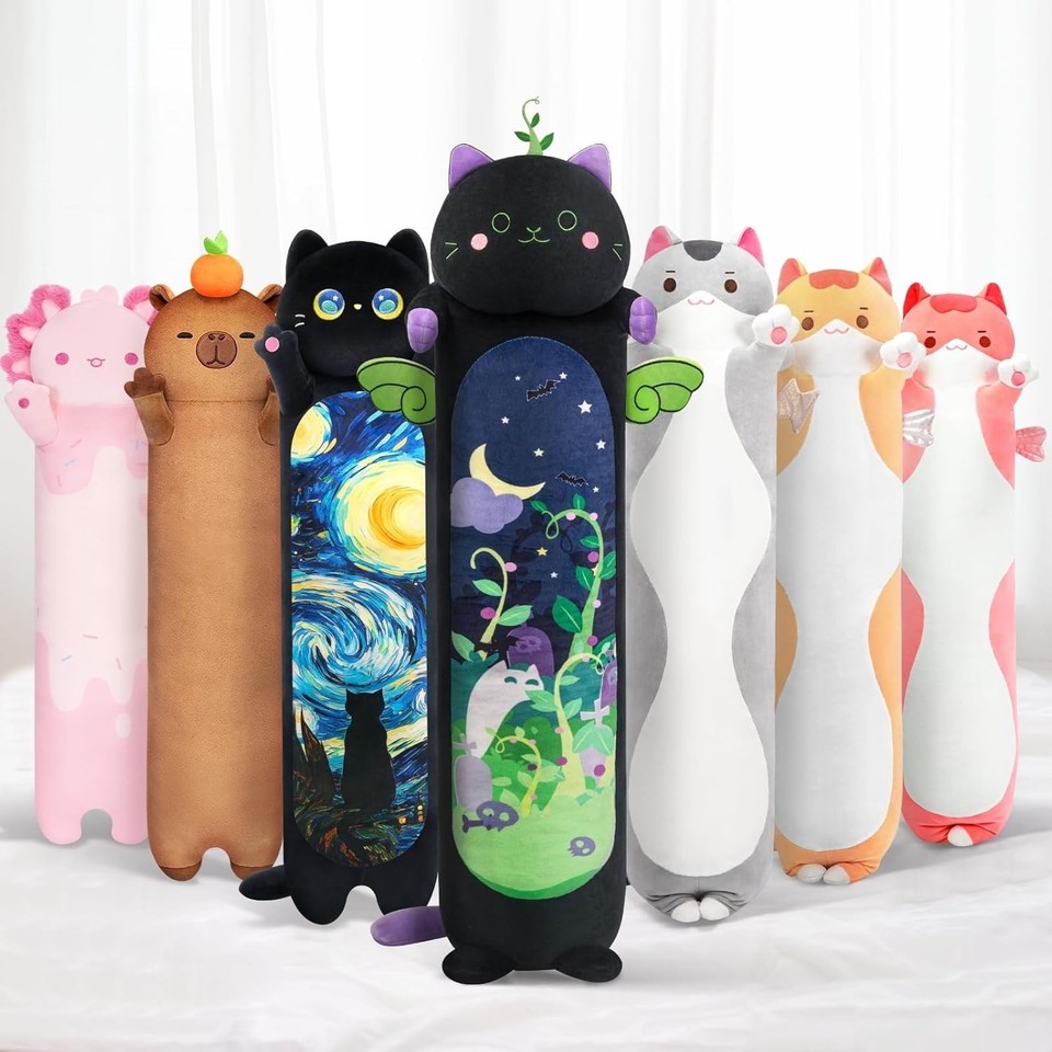 Huggable Long Cat Plush in 5 Sizes - Super Soft Stuffed Animal Body ...