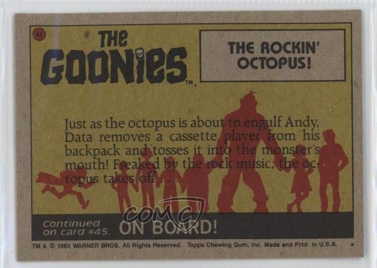 1985 Topps The Goonies The Rockin' Octopus! #44 17vs | eBay