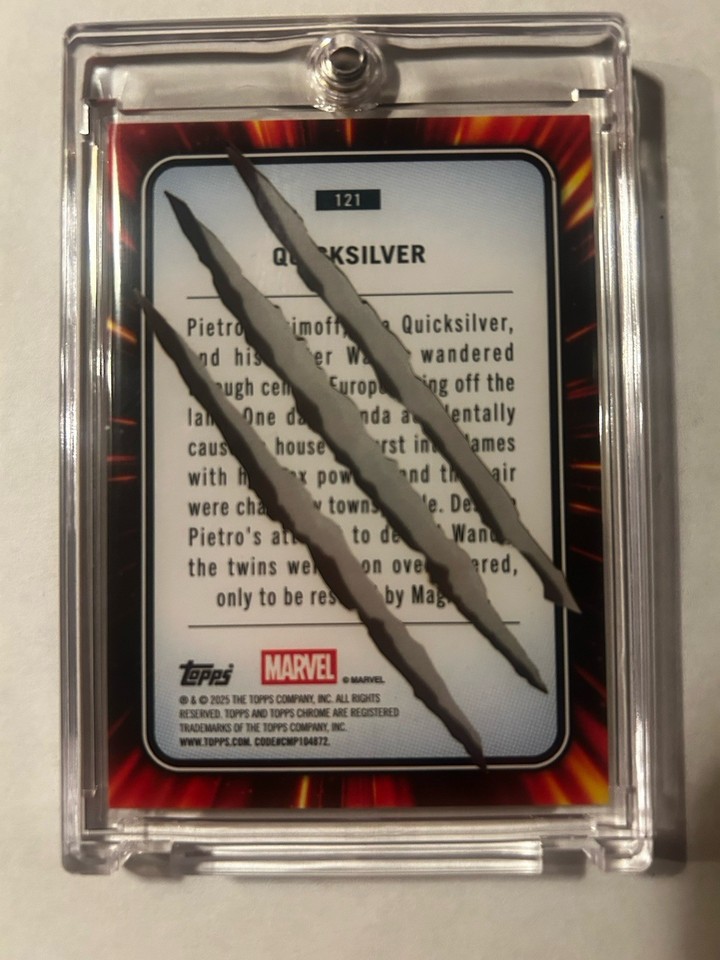 Quicksilver 2025 Topps Chrome Marvel Clawed Red /5 | eBay