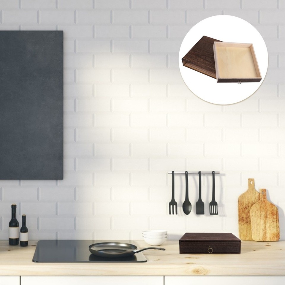 Small Storage Box Desktop Countertop Single Drawer Important Document ...