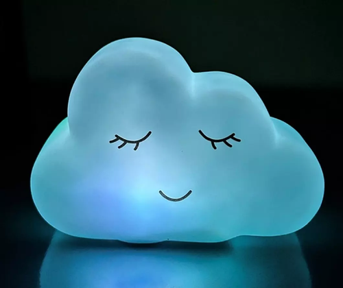 NEW Color Changing LED Figural Cloud RGB Light Lamp battery powered 5. ...