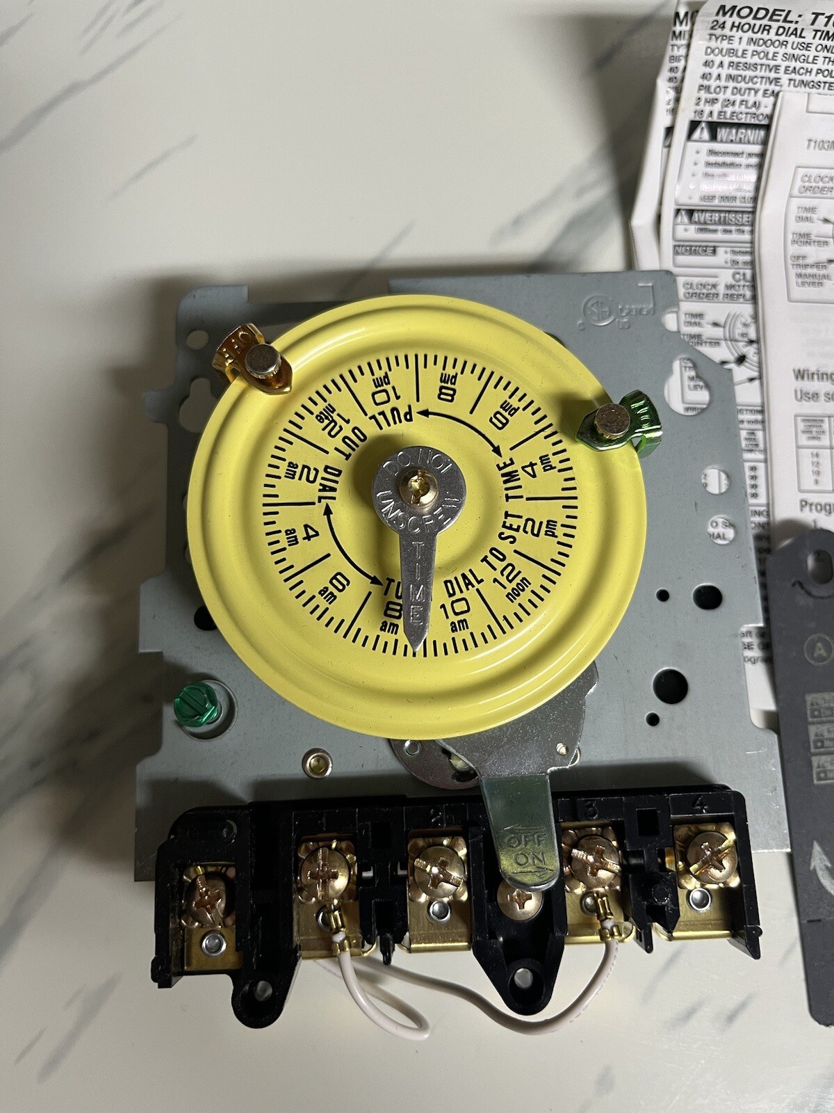 Intermatic T104M 24-Hour Mechanical Time Switch Mechanism Only 208-277V ...