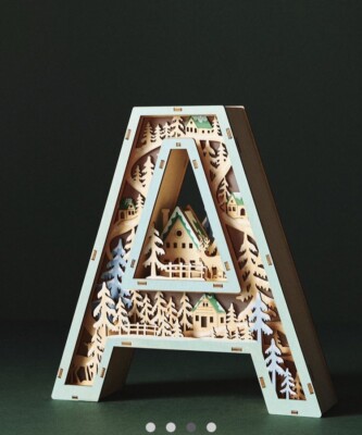 Anthropologie Monogram Wonderland Light-Up Scene Letter “A” New With ...