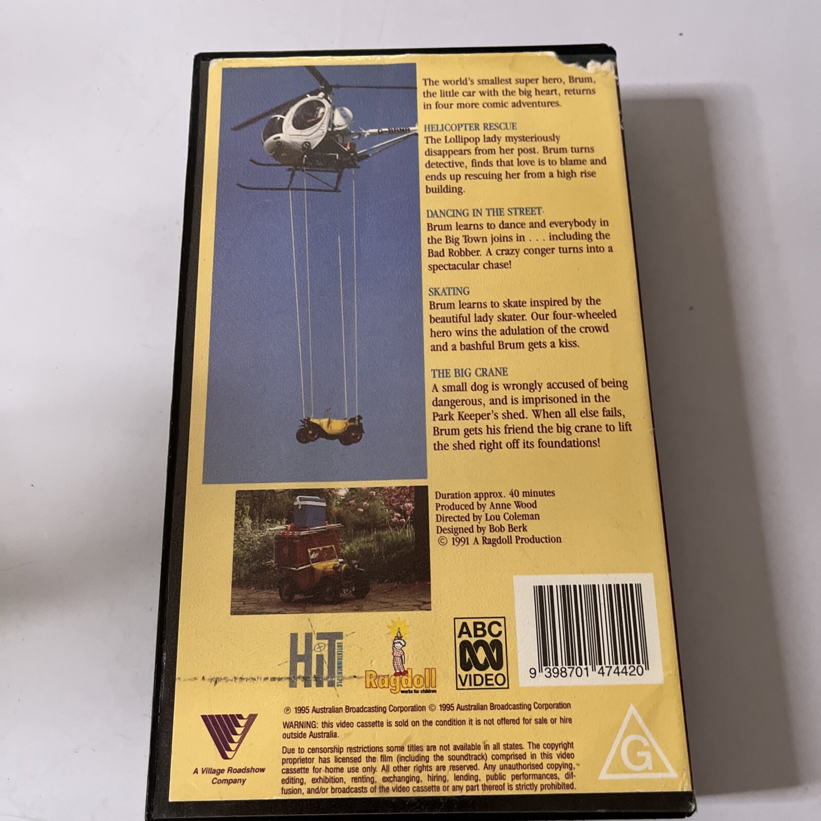 Brum VHS Helicopter Rescue and Other Stories ABC Video RARE Tape Kids ...