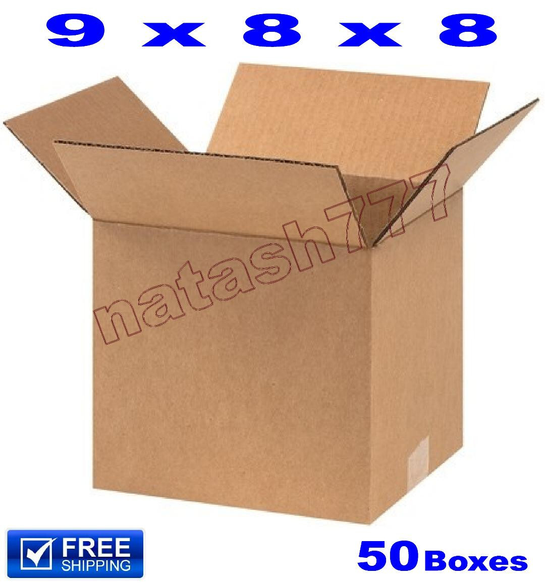 50 - 9x8x8 Cardboard Boxes 32ECT Mailing Packing Shipping Corrugated ...
