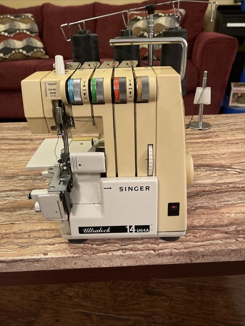 SINGER 14u Serger Ultralock Sewing Machine 14U64A 4 Spool for sale ...