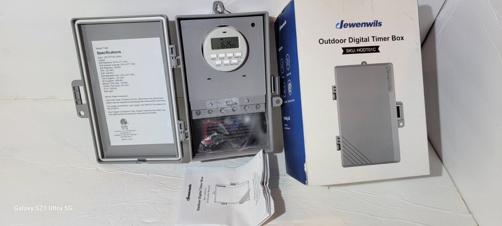 DEWENWILS Pool Pump Timer, Digital Timer Box, 2HP 40A 120-277 VAC, 7 ...