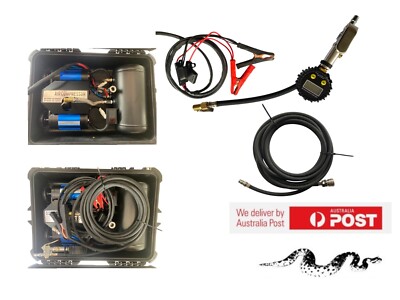 Compressor high output 12V Tyre inflation Caravan Twin Double Cylinder ...
