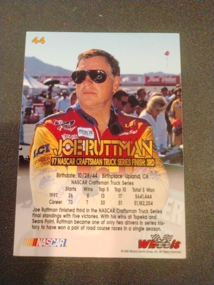 1998 Wheels High Gear First Gear Joe Ruttman #44 | eBay