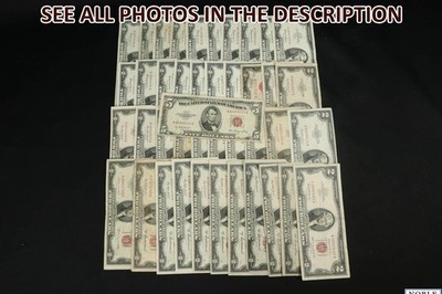 US Legal Tender Lot $2 $5 Small Size Fr. 1532 Fr. 1513 Fr. 1508 $85 FV ...