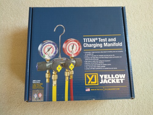 49977 Yellow Jacket TITAN Test and Charging 4-Valve Manifold - FREE ...