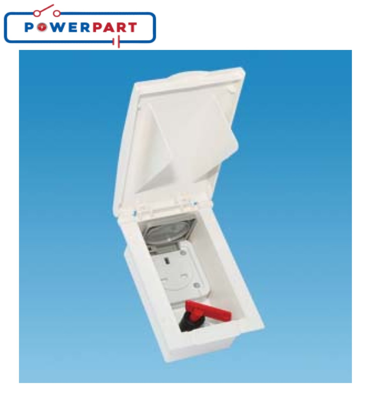 White TND External 13amp Socket Box & Isolator Switch Caravan Motorhome ...