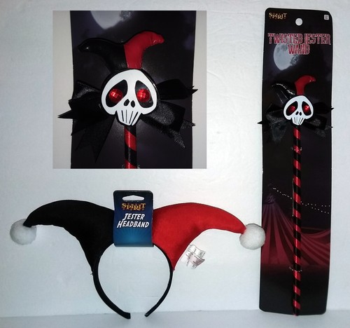 Jester Headband & Twisted Jester Wand Halloween Costume Accessories ...
