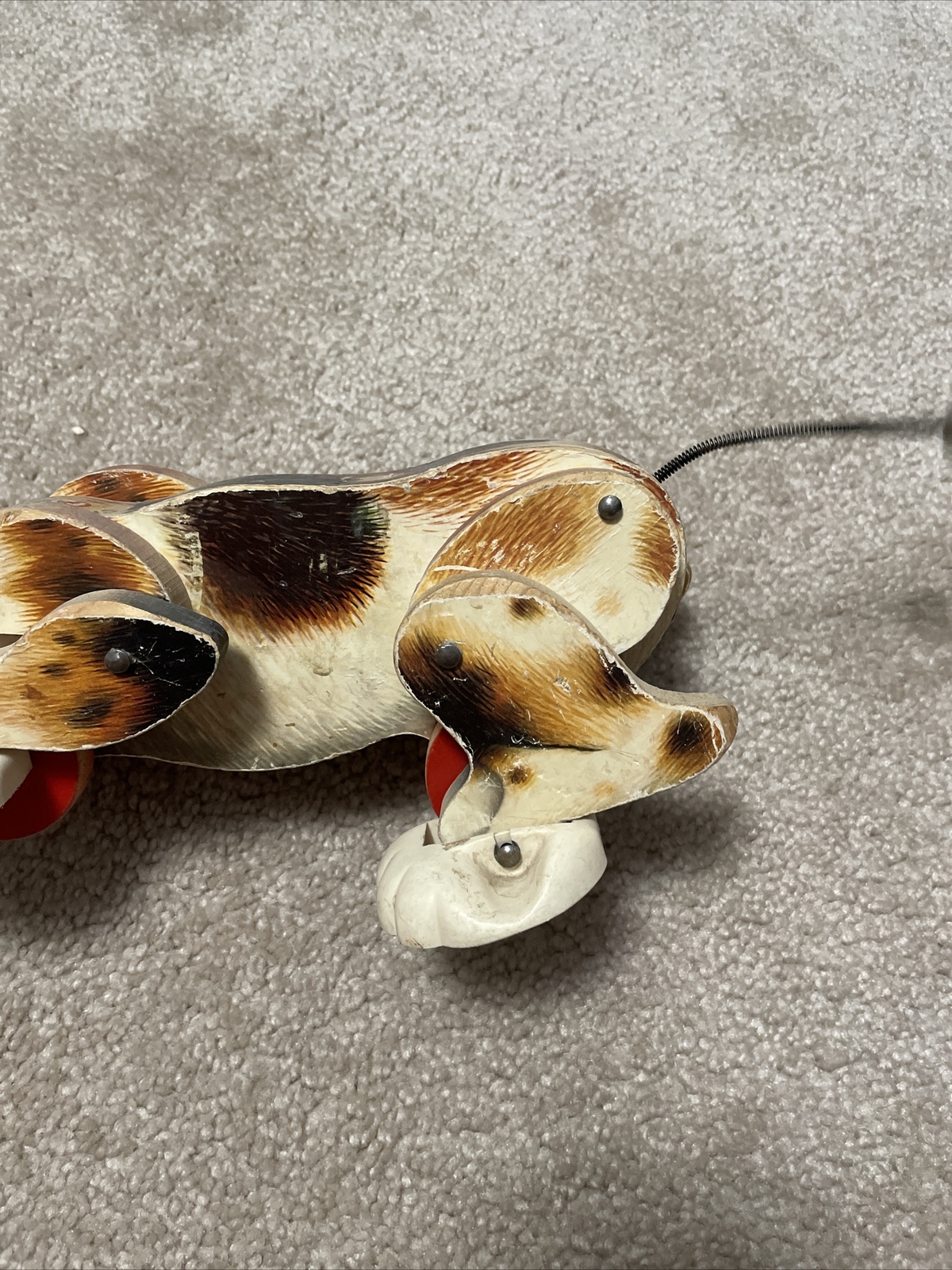 VTG 1961 Fisher Price #181 Snoopy Sniffer Wooden Dog Pull Along Toy ...