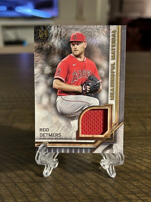 🔥2023 Topps Museum Collection Reid Detmers Meaningful Material Game ...