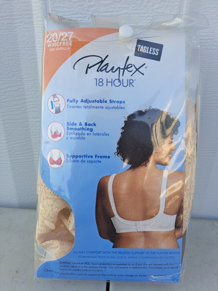 38DD PLAYTEX 18 Hour Bra 20/27 Wirefree Ultimate Lift True Support ...