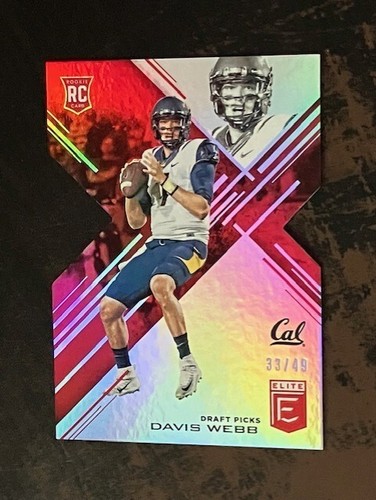 DAVIS WEBB rc 2017 Panini Elite Draft Picks RED DIE-CUT #d /49 CAL | eBay