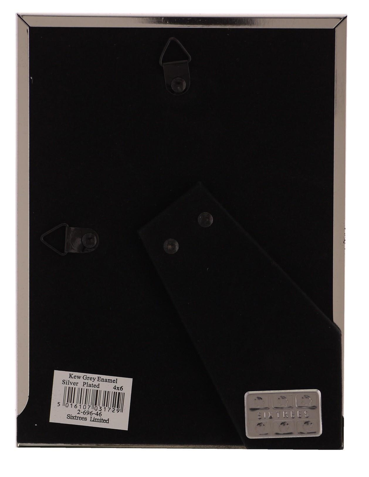 Sixtrees Kew Grey enamel and silver plate Art Deco 6x4 inch photo frame ...