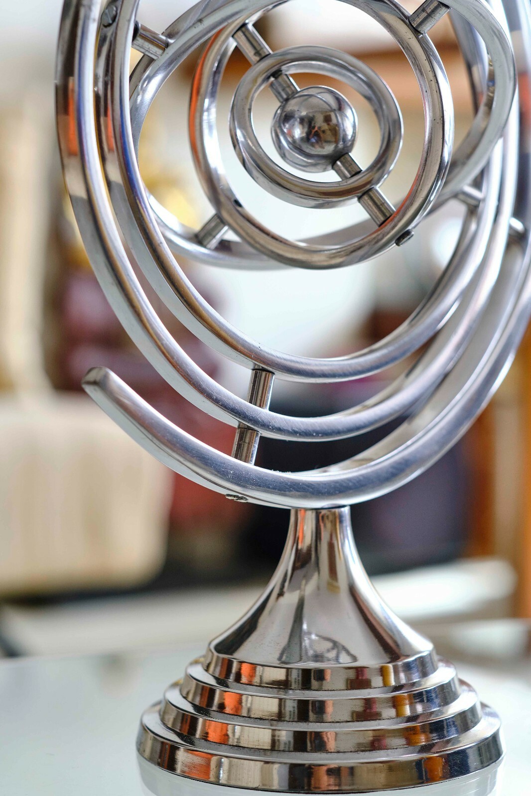 Metal Aluminium Silver Round Rings Saturn Solar Planets Table Home ...