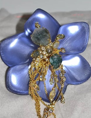 NEW Authentic Alexis Bittar Purple Imperial Lucite & Crystal Lace ...