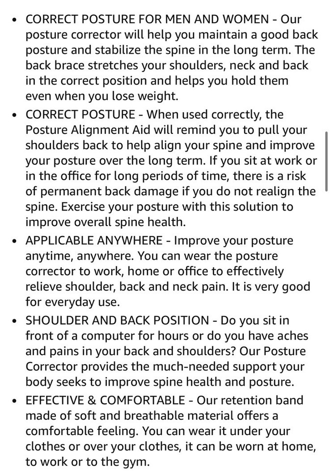 Shoulder Posture Corrector, Back Bodyguard Posture Correction | eBay