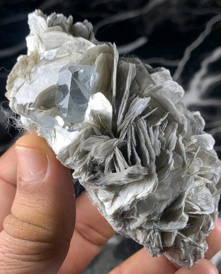 270 Grams Beautiful Aquamarine Crystal With Mica Specimen From Nagar ...