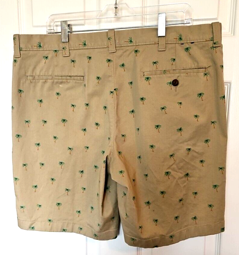 J Crew Mens Sz 38 Khaki Tan Chino Flex Gramercy Palm Trees All Over ...