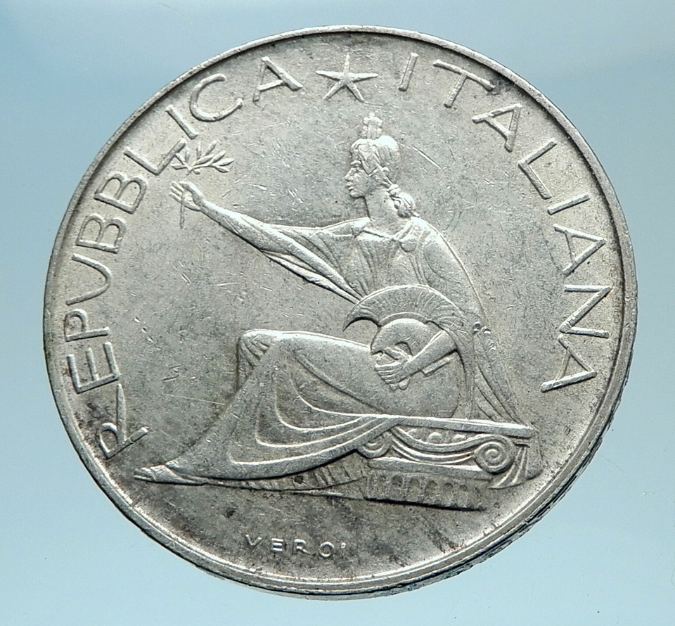 1961 ITALY Silver 500 Lire Coin ITALIAN UNIFICATION Rome Capital ...