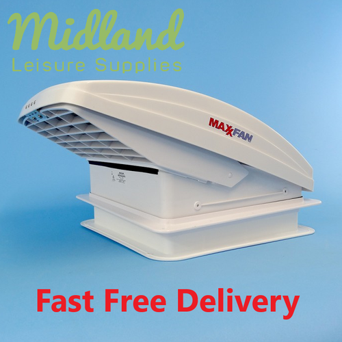 MAXXAIR MAXXFAN WHITE TOP DELUXE ROOF VENT FAN Sprinter Crafter racevan ...