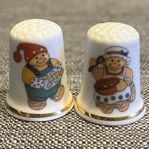 Gimbel & Sons Holiday Baking Thimbles (2) Made In England Fine Bone ...