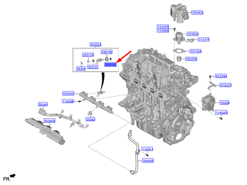 Joint d'embout d'injecteur HYUNDAI TUCSON NX4 MK4 353122M400 NEUF ...