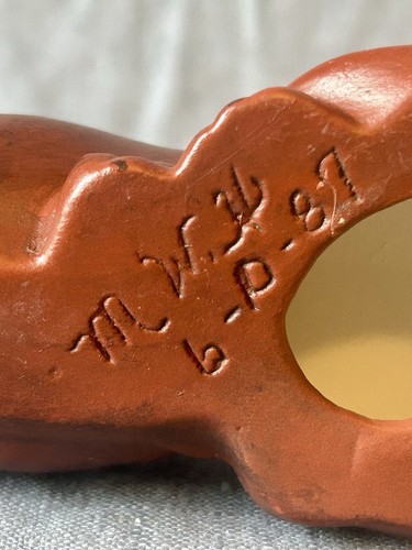 Vintage Dachshund Dog Ceramic Figurine 7” MCM Handmade Signed 1987 | eBay