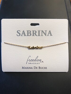 Freedom Bracelet by Marina De Buchi goldtone personalized (Sabrina ...