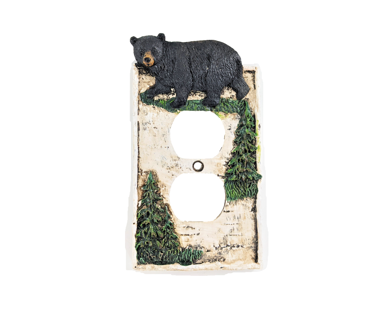 Bear Pine Tree Double Sing Toggle Duplex Light Switch Cover Wall Plate ...