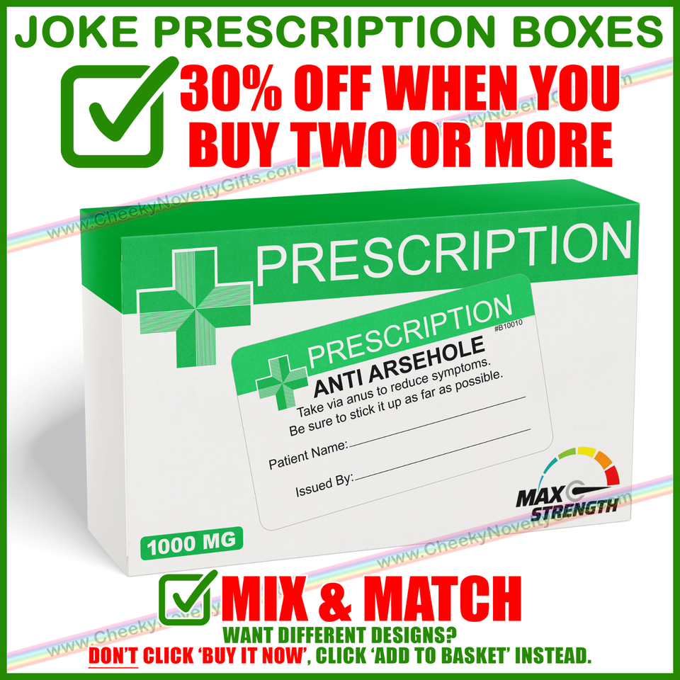 Joke Pill Box Funny Prescription Tablet Boxes Fun Husband Wife Gift ...