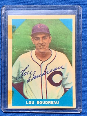 Lou Boudreau HOF Autographed 1960 Fleer Baseball Greats Card #16 Cle ...