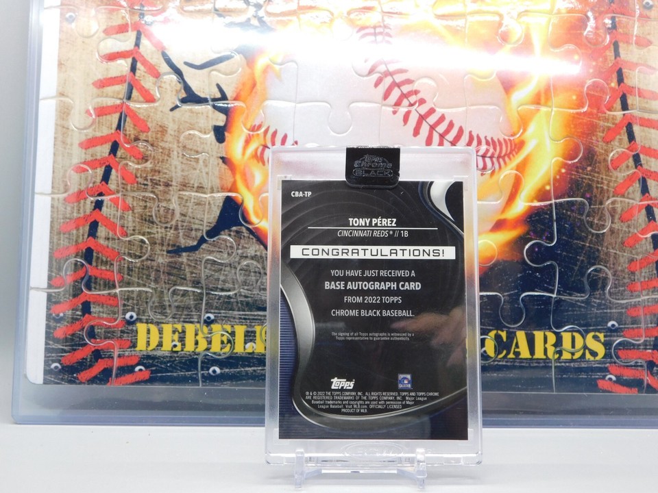 TONY PEREZ 2022 Topps Chrome Black Baseball CBA-TP Base Autograph Card ...