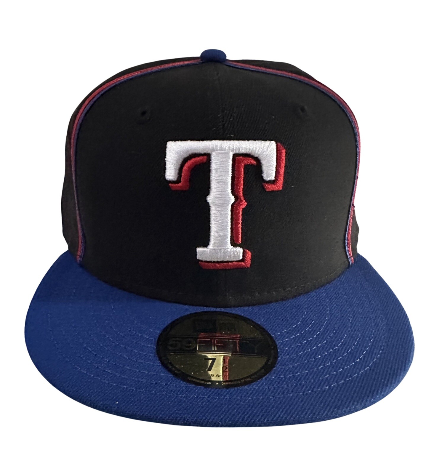 Texas Rangers BLACK SOUTACHE NEW ERA 59FIFTY Fitted Cap - Sz. 7 1/2 | eBay