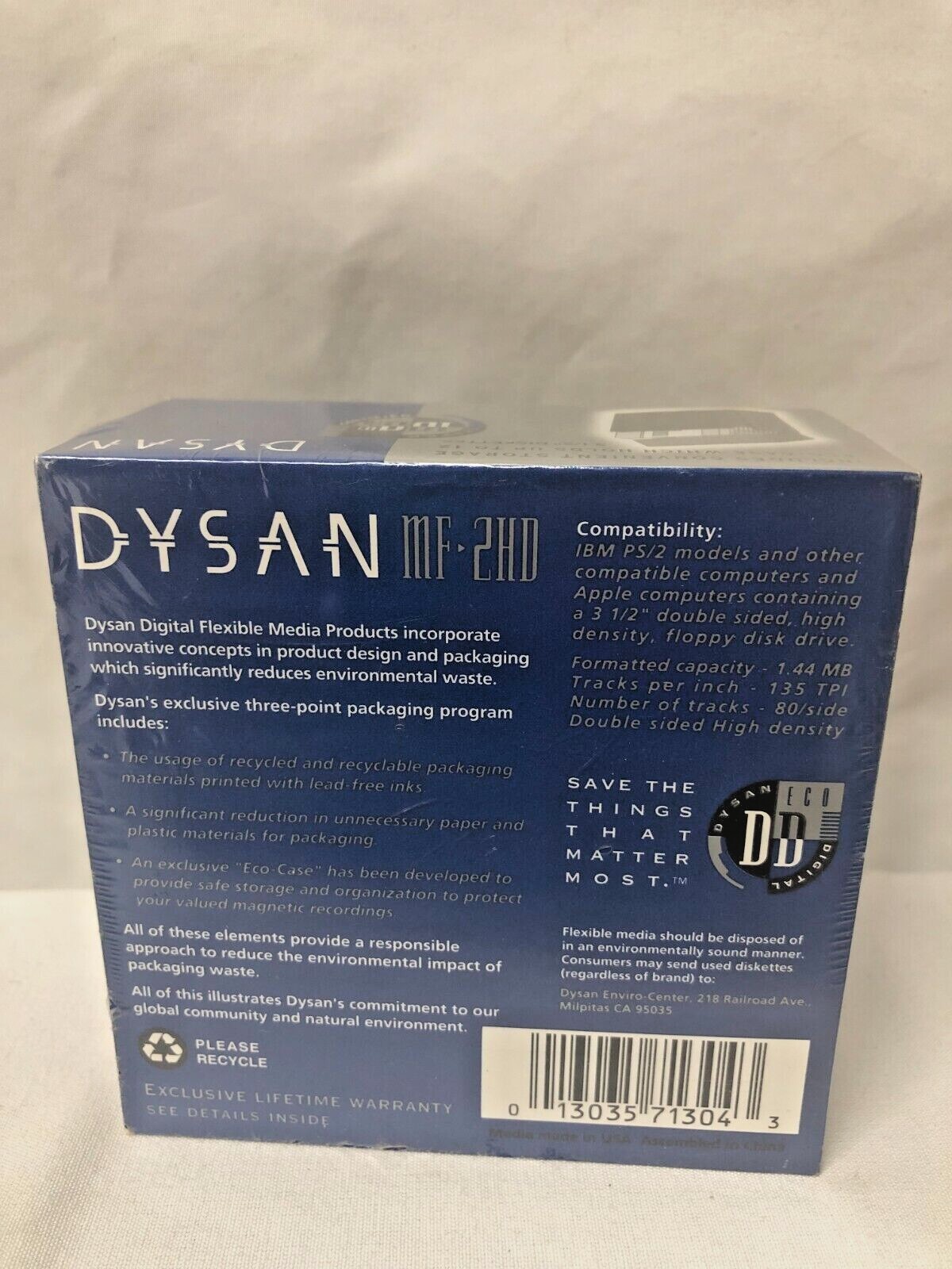 Dysan 3 1/2" Diskettes MF-2HD Formatted for IBM PS/2 and Compatibles ...