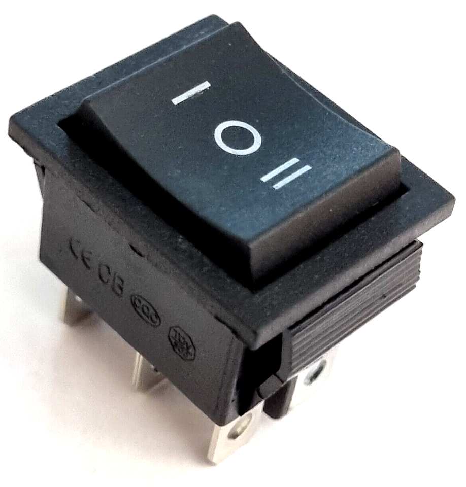 Momentary On Off On Rocker Switch 3 Position 6 Pin DPDT 16A 240Vac Car ...